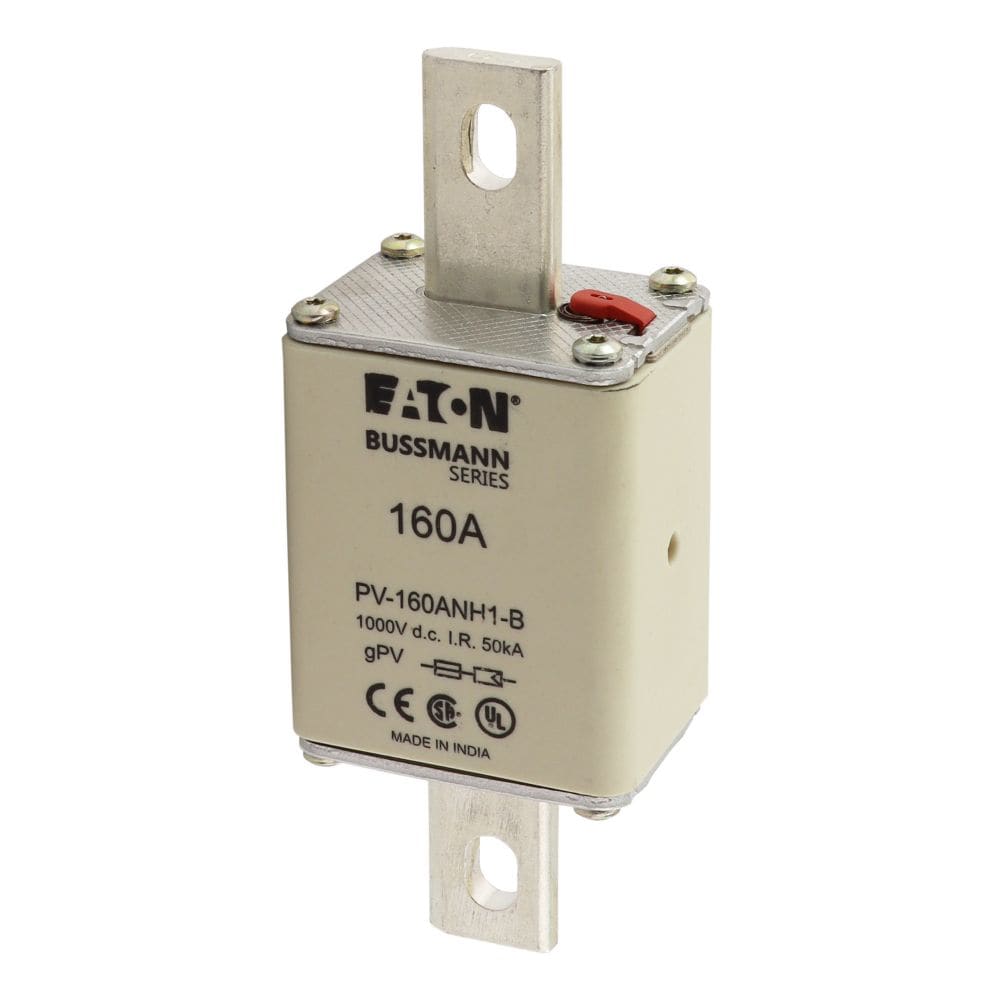 EATON INDUSTRIES - FUSE 160A 1000V DC PV SIZE 1 BOLTED TAG PV-160ANH1-B