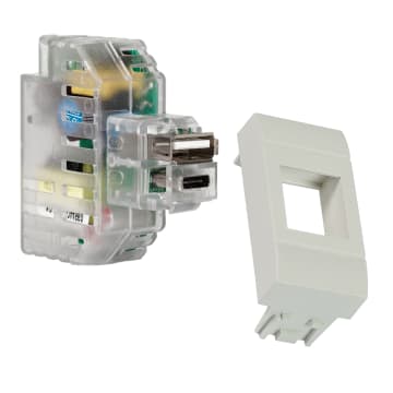 FANTON - Alimentatore da incasso KEYSTONE, 2 prese USB-A+C 2,4A con ...