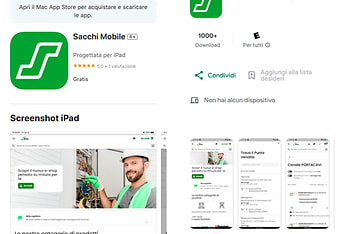 Sacchi Mobile ora disponibile!